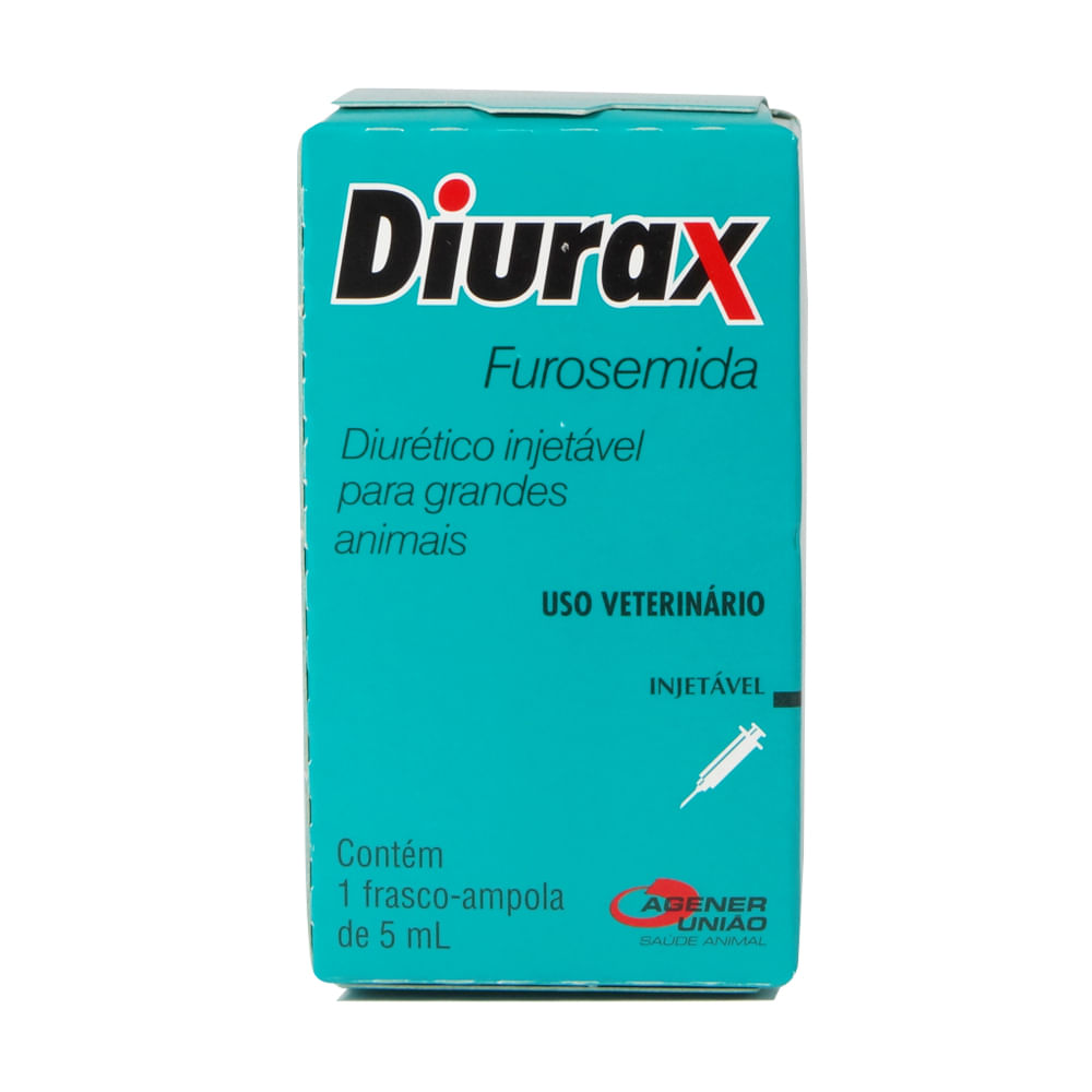 Diurax Furosemida Injetável Agener 5ml - parceiropet