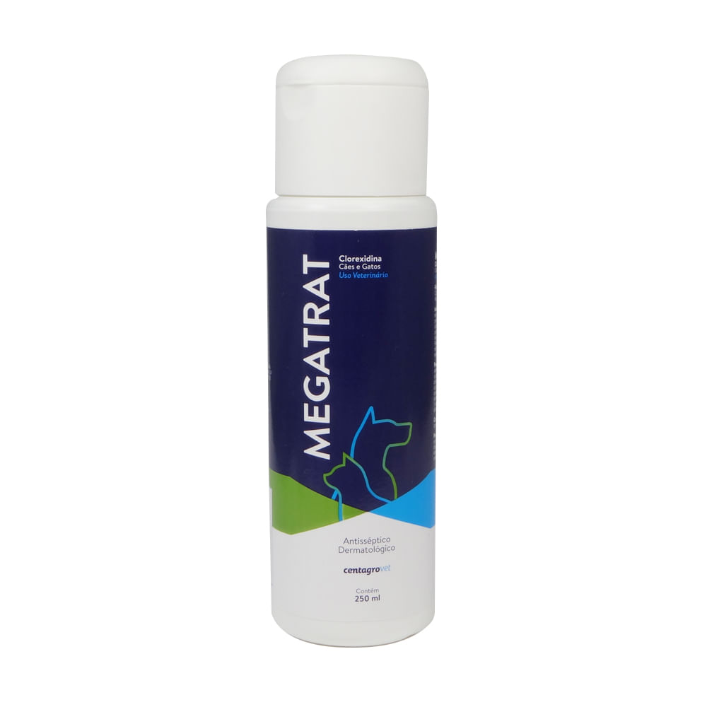 Shampoo Megatrat Clorexidina Centagro 250ml - parceiropet