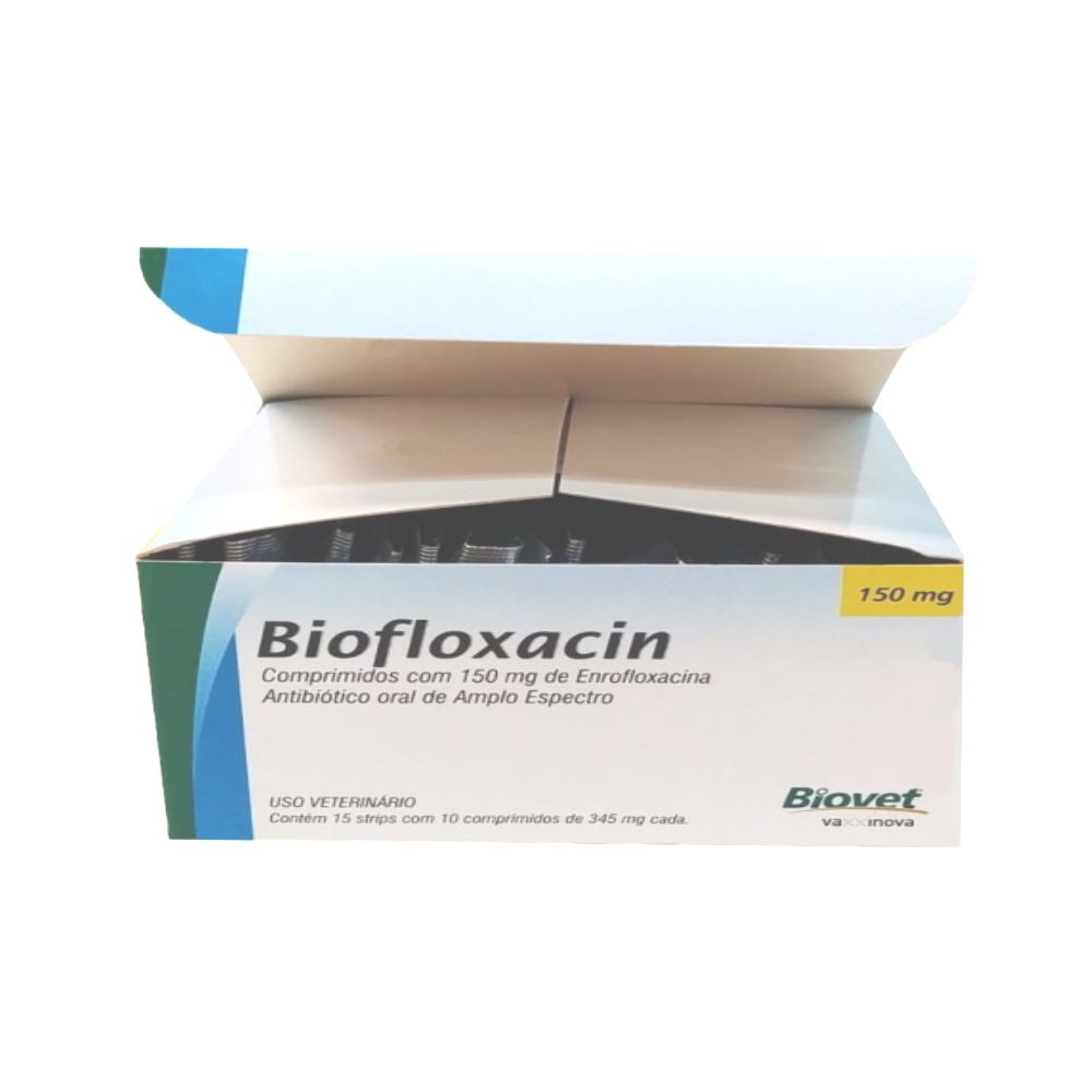 Biofloxacin 150mg Display C/150 Comprimidos- Biovet - parceiropet