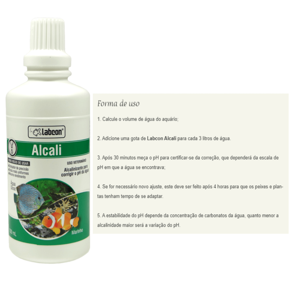 Kit Alcon Labcon Alcalizante Alcali 100ml -10 un - parceiropet