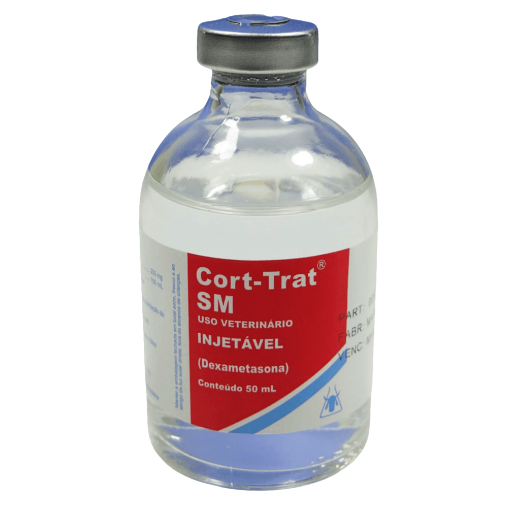 Cort-Trat Injetável SM 50ml SM - Kit C/ 2 - parceiropet