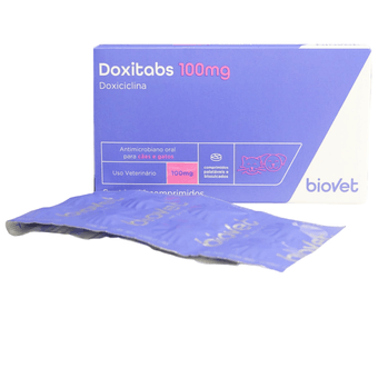 Doxitabs 100mg com 14 Comprimidos para Cães e Gatos Biovet - parceiropet