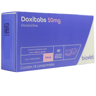 Doxitabs 50mg com 14 Comprimidos para Cães e Gatos Biovet - parceiropet