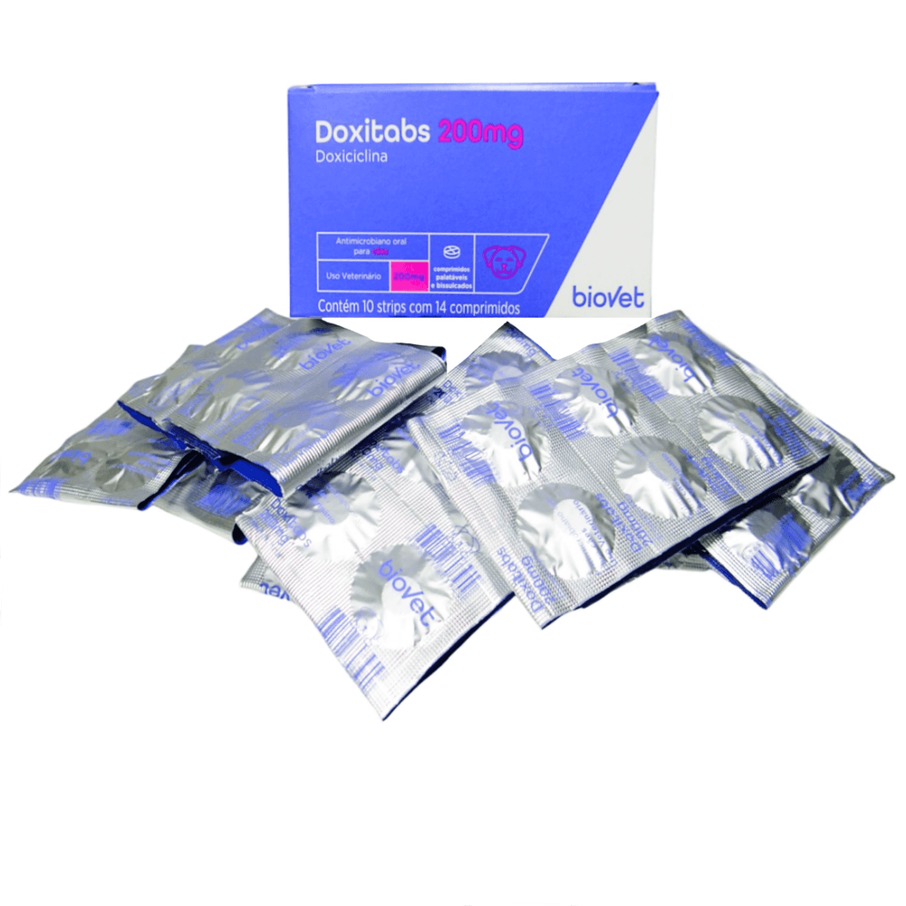 Doxitabs 200mg com 140 Comprimidos para Cães Biovet - parceiropet