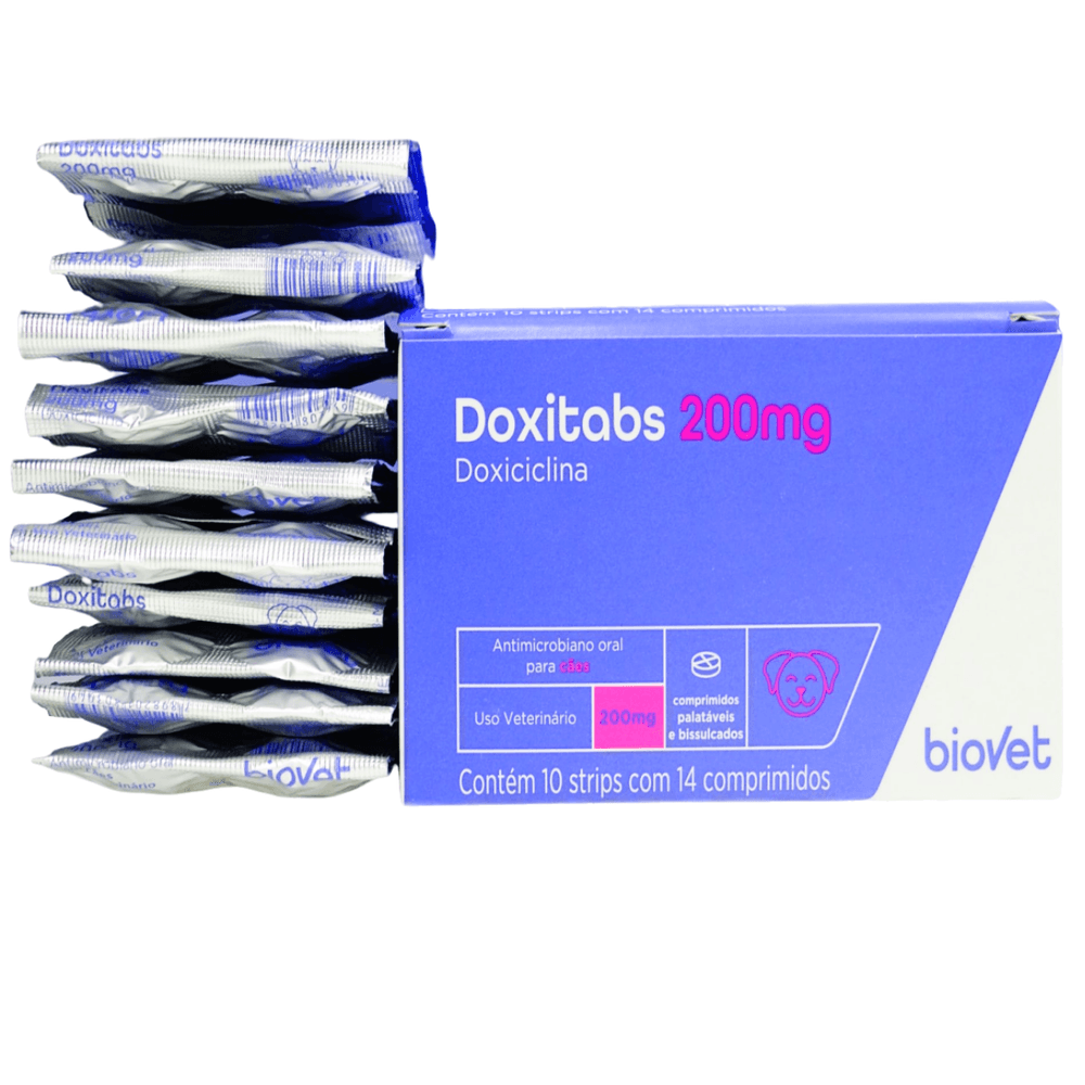 Doxitabs 200mg com 140 Comprimidos para Cães Biovet - parceiropet