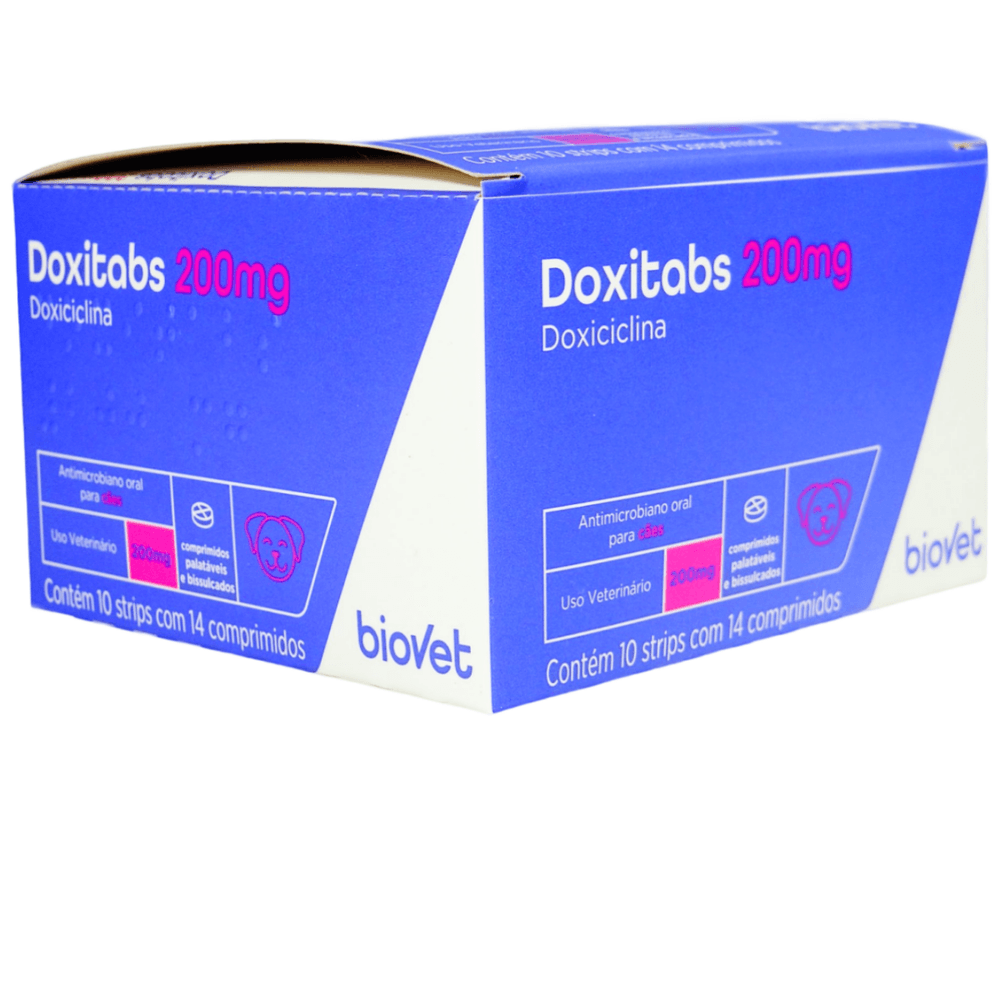 Doxitabs 200mg com 140 Comprimidos para Cães Biovet - parceiropet