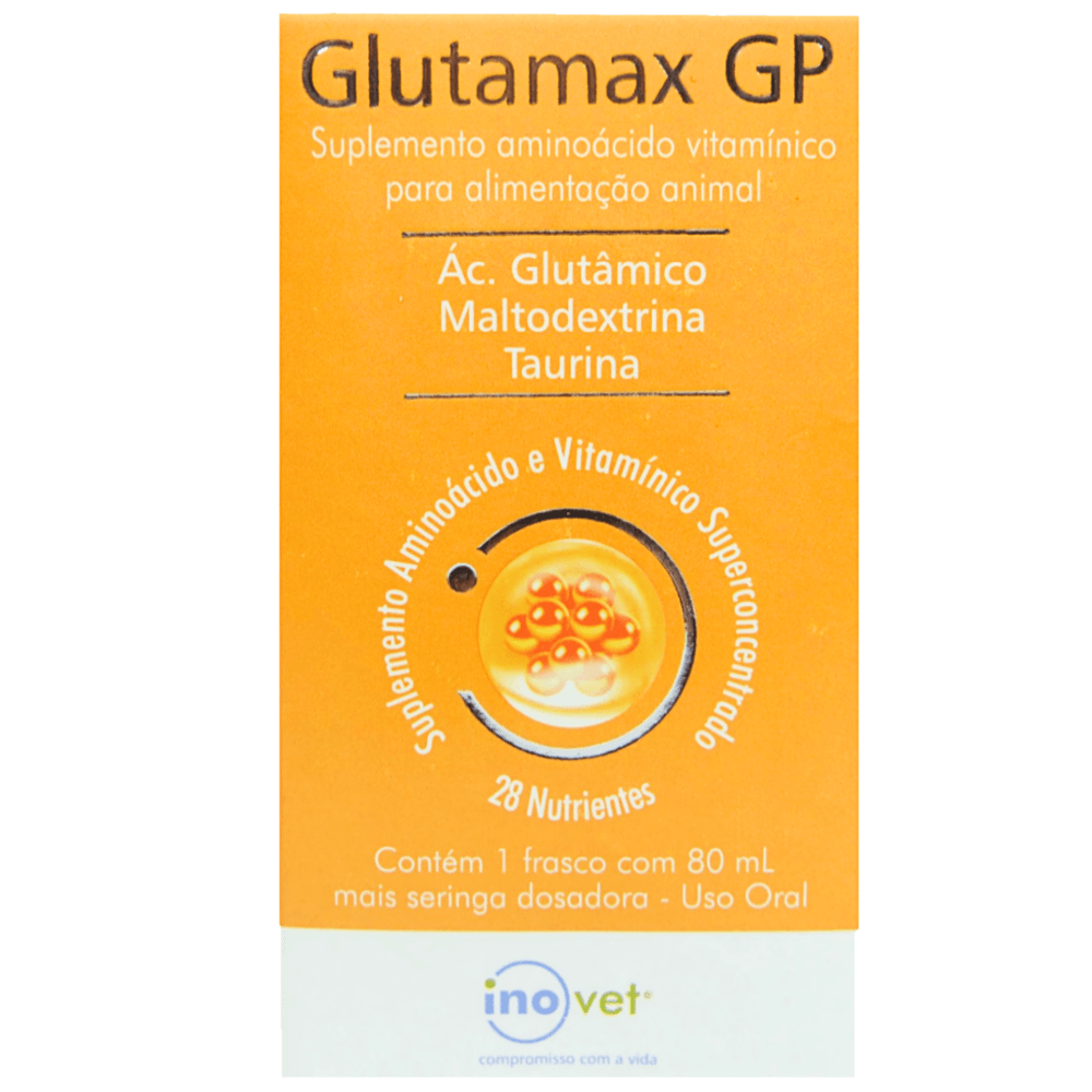Kit 4 Glutamax GP Suplemento P/ Animais 80ml- Inovet - parceiropet