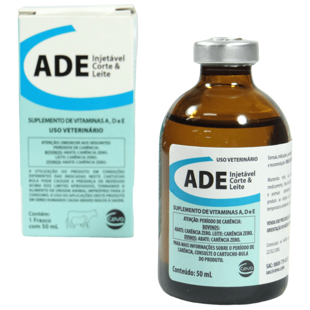 Suplemento ADE Injetável 50ml Ceva - parceiropet