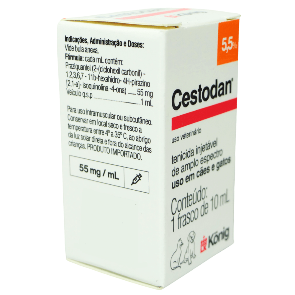 Cestodan Injetável König 10ml - parceiropet