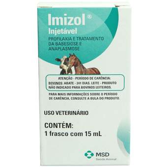 Imizol Injetável 15ml MSD - parceiropet