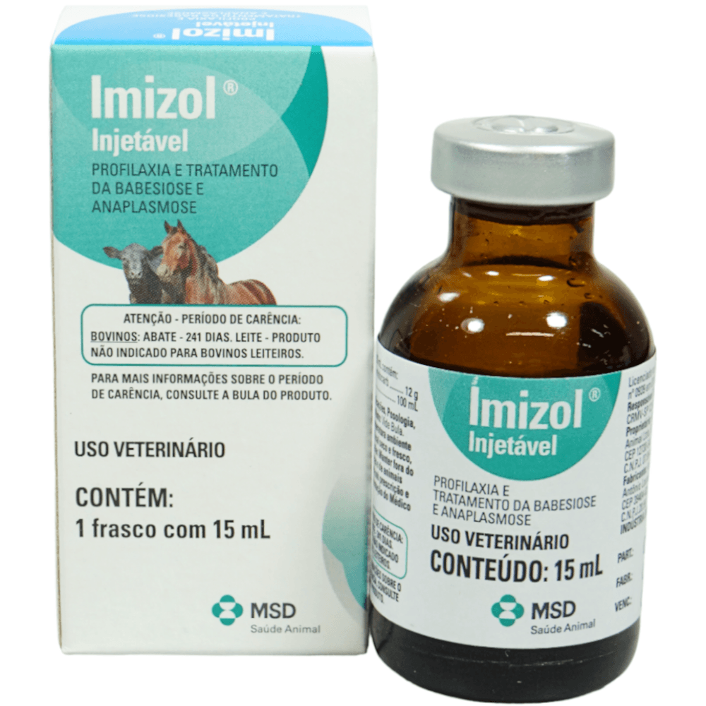 Imizol Injetável 15ml MSD - parceiropet