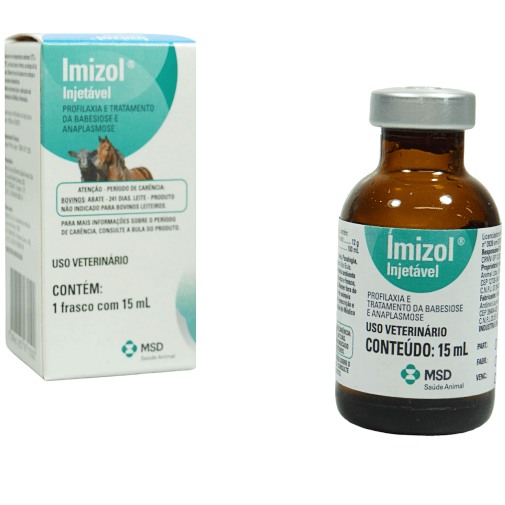 Imizol Injetável 15ml MSD - parceiropet