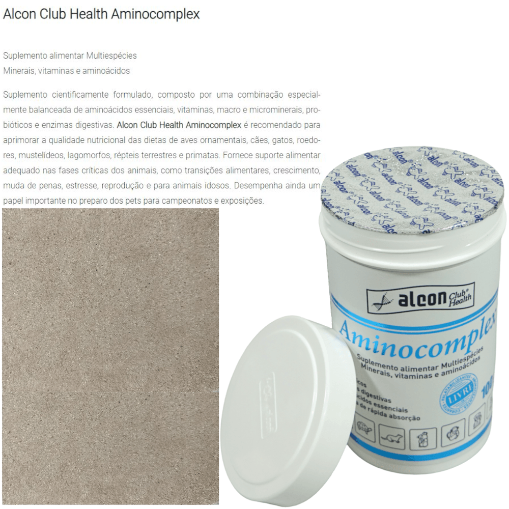 Alcon Club Health Aminocomplex 100g Suplemento Alimentar Multiespécies ...