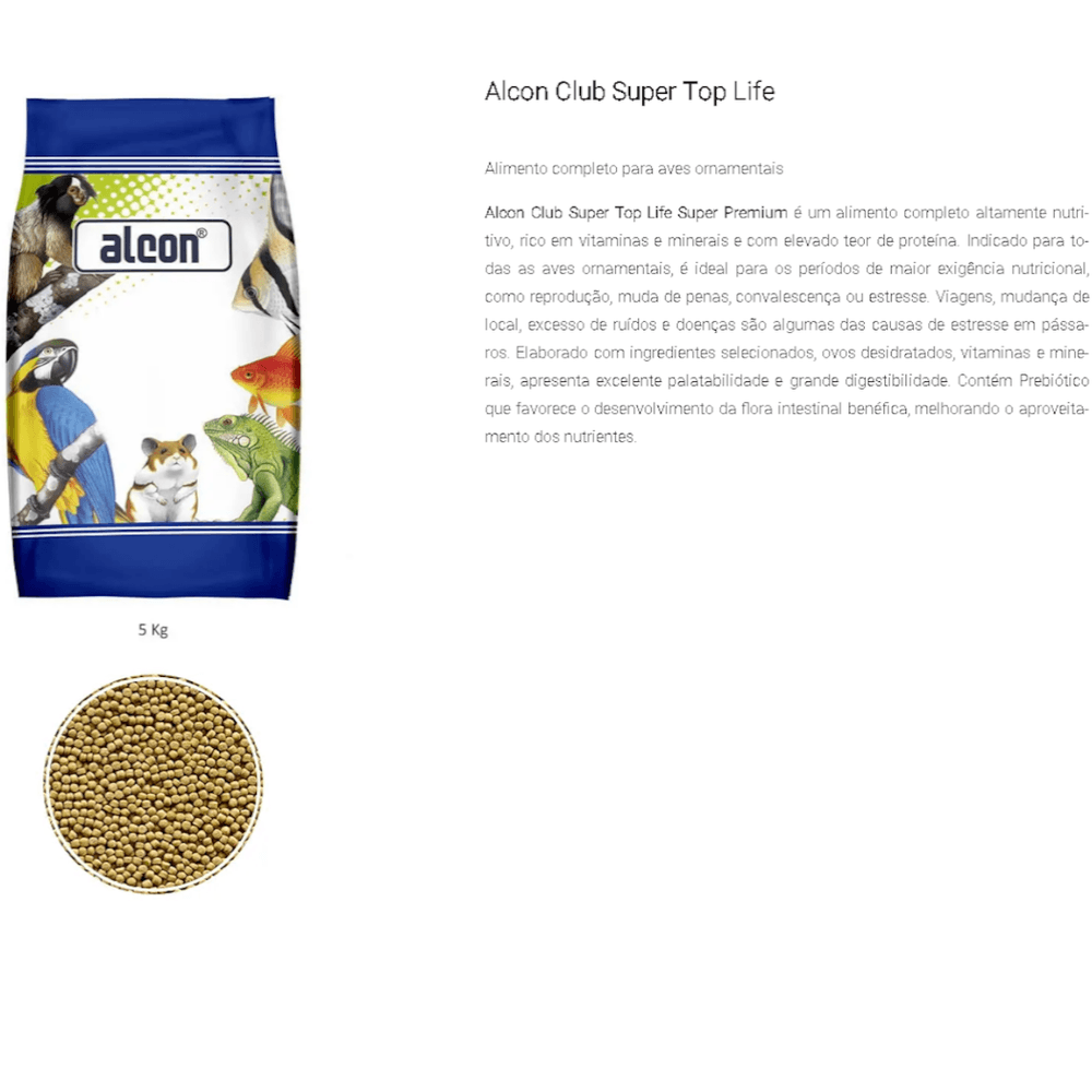 Alcon Club Super Top Life 5kg Super Premium Kit com 4 - parceiropet