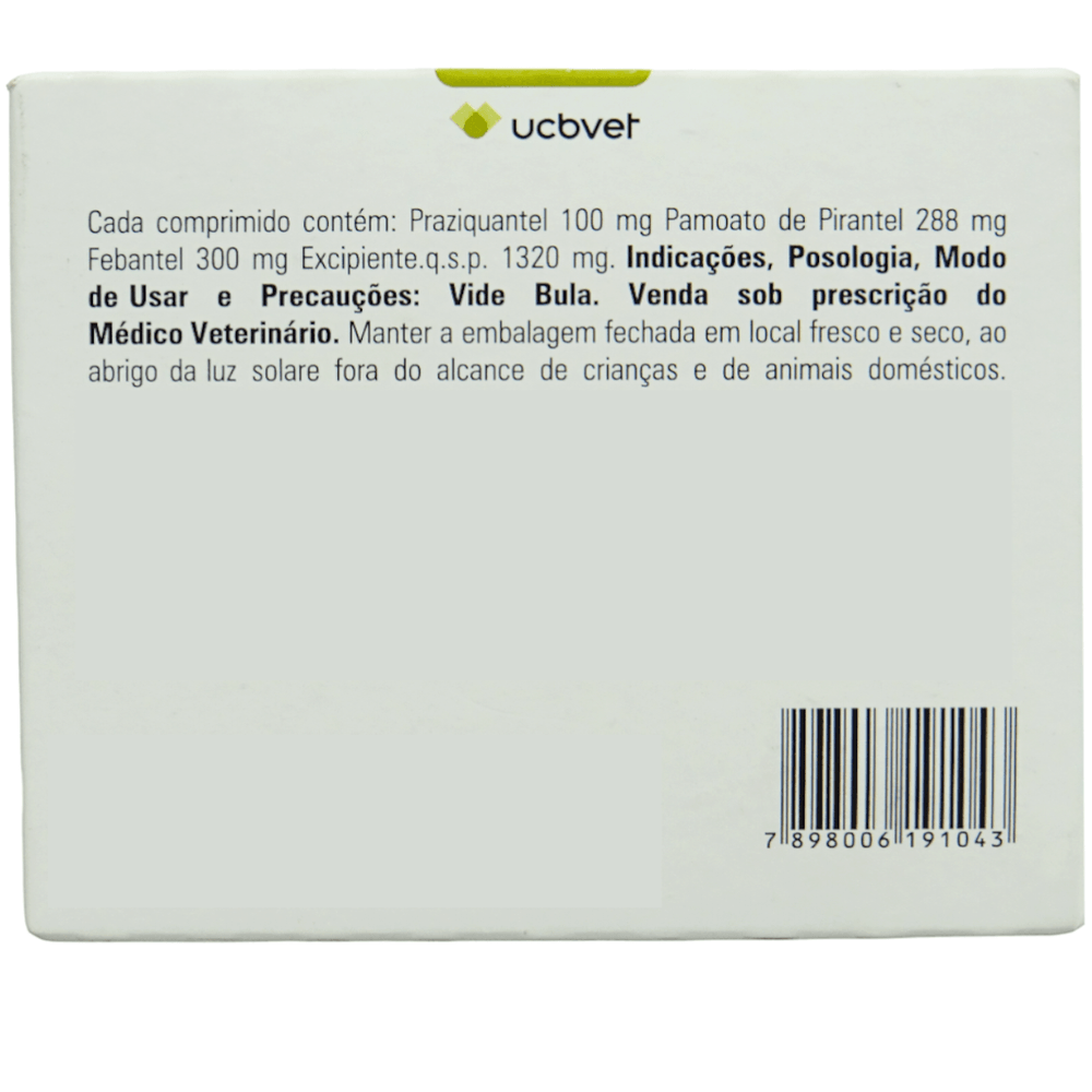 Therax Plus 1320mg Com 4 comprimidos Vermífugo UCBVET - parceiropet