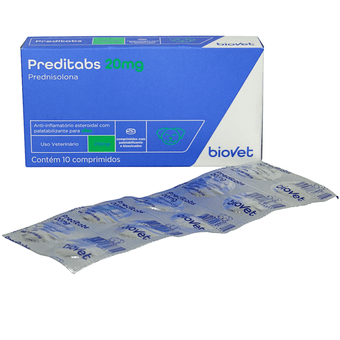 PREDITABS 20MG PREDNISOLONA PARA CÃES BIOVET - parceiropet