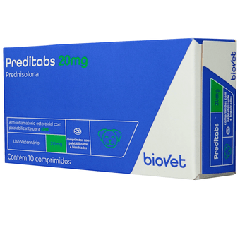 PREDITABS 20MG PREDNISOLONA PARA CÃES BIOVET - parceiropet